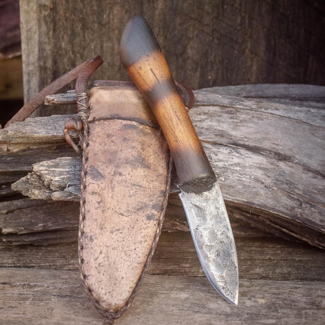 Mountain Man Neck Knife Primitive Knife Sheath, Cowboy Knife, Native ...