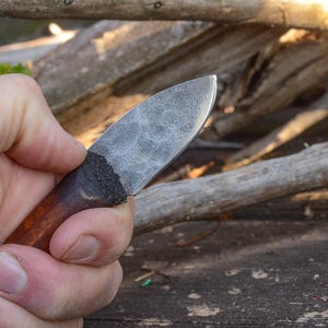 Bushcraft Primitive Neck Knife Hand-tooled Leather Sheath, Cowboy Knife ...