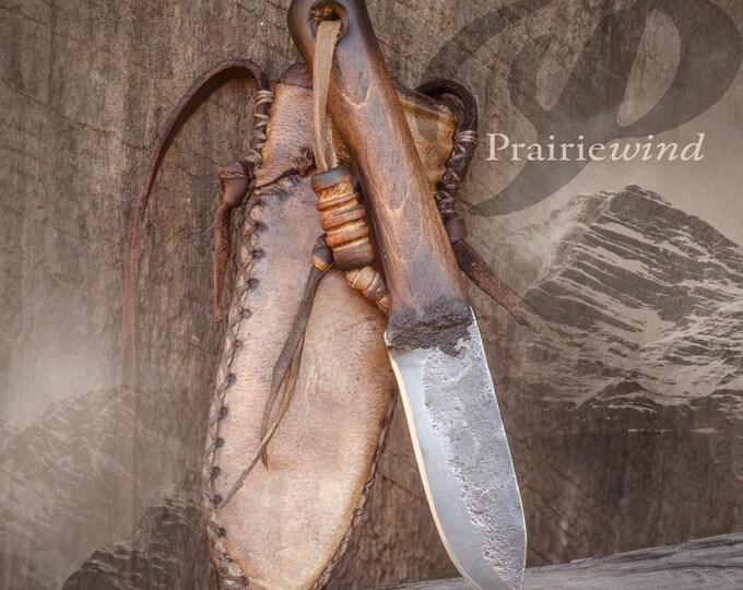 Mountain Man Neck Knife Rustic Primitive Knife, Cowboy Knife, Native ...