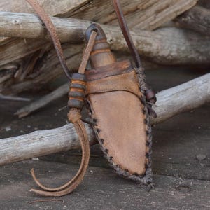 Mountain Man Neck Knife Primitive Frontier Sheath, Cowboy Knife, Native ...