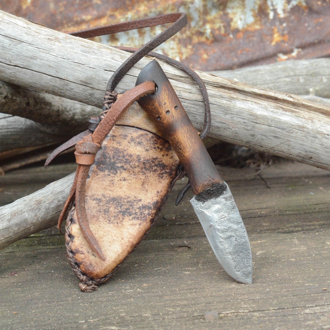 Prairiewind Handmade Mountain Man Knife Neck Knife Frontier Primitive ...