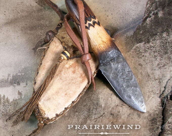Mountain Man Neck Knife, Frontier Knife, Primitive Neck Sheath, Unique ...