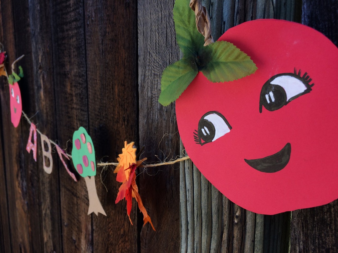Back-to-school Apple/fall Banner | Vintage Fall Banner | ABC Alphabet ...