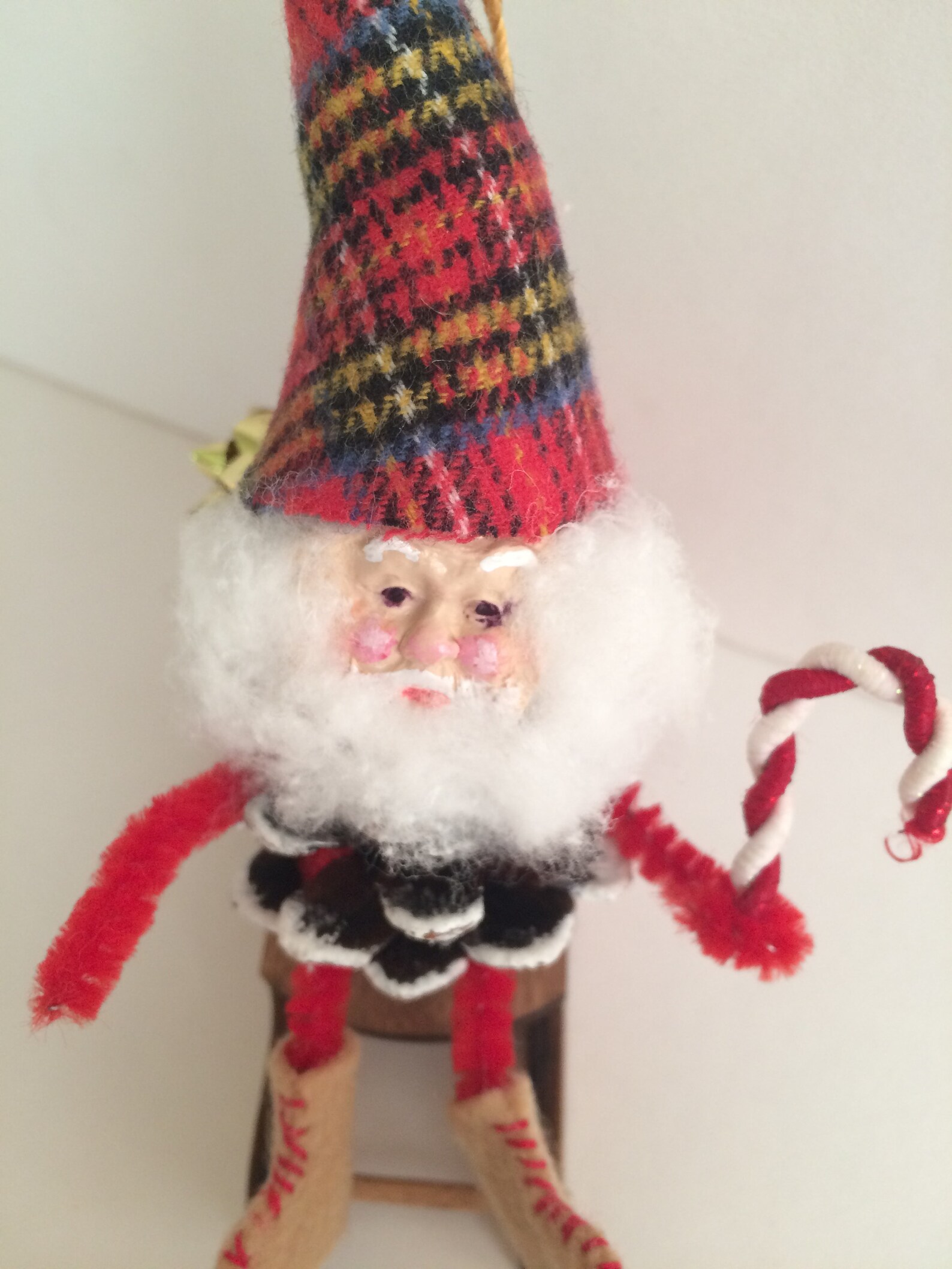 Christmas Gnome/Elf on a Sled Gnome Ornament Elf Ornament | Etsy