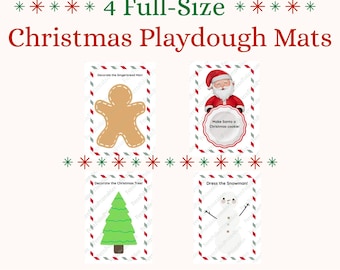 Christmas Playdough Mats Printable - Etsy