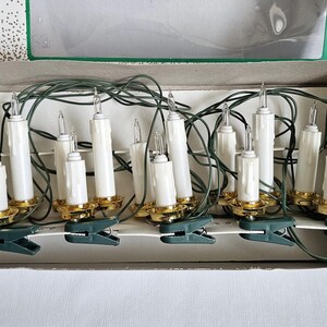 Vintage Christmas Lights, Indoor Triple Candle Set, Clear Tree Lights ...