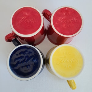 Fiesta Ware Mugs, HLC Fiesta USA, Vintage Coffee Cups, Sold Separately ...