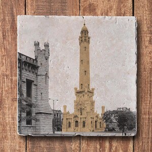 Vintage Chicago Landmark Tile Coaster Set - Marshall Fields, Chicago ...