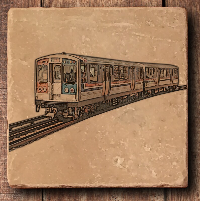 Chicago CTA El Train Coasters Vintage Map Color Lines | Etsy