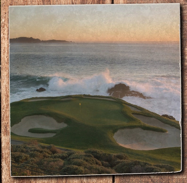 Golf Course Coasters St. Andrews Augusta Pebble Beach | Etsy