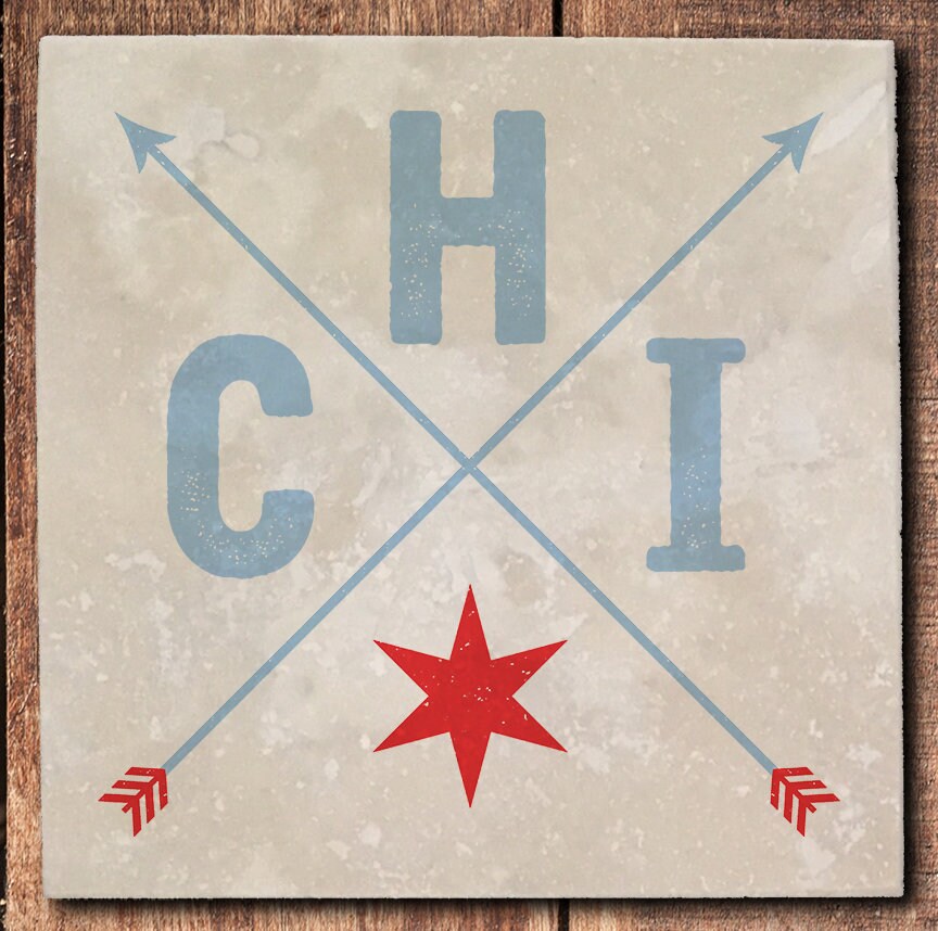 Chicago Coaster Set - Mix & Match - Chicago Flag, Skyline, Drink Local ...