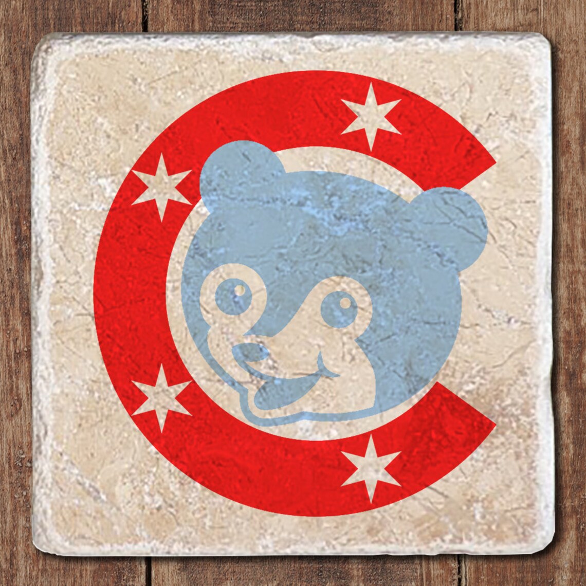Chicago Sports Tile Coaster Set - Hawks, Bears, Bulls, Cubs or Sox - Etsy