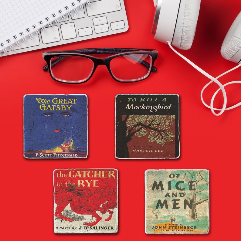 Classic Children's Best Seller Book Vintage Cover Coasters - Mix ...