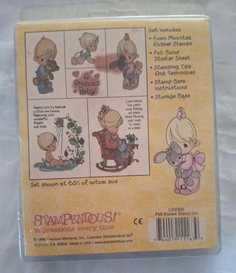 Precious Moments 'babies' Rubber Stamp Set by Stampendous, 6 Piece ...