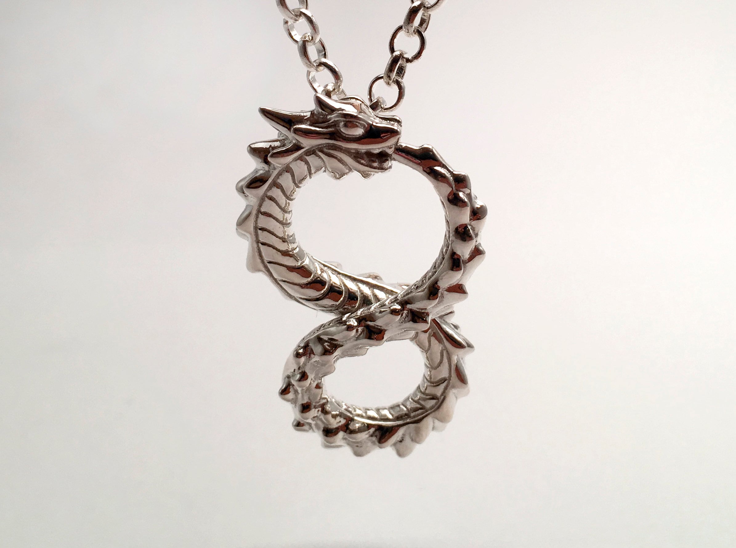 Ouroboros Necklace Sterling Silver Altered Carbon Sci | Etsy