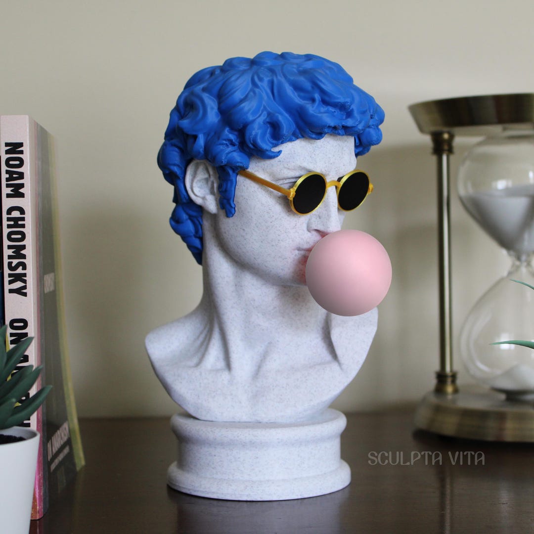 Bubble Gum David Post-modern Sculpture Stone Color - Etsy