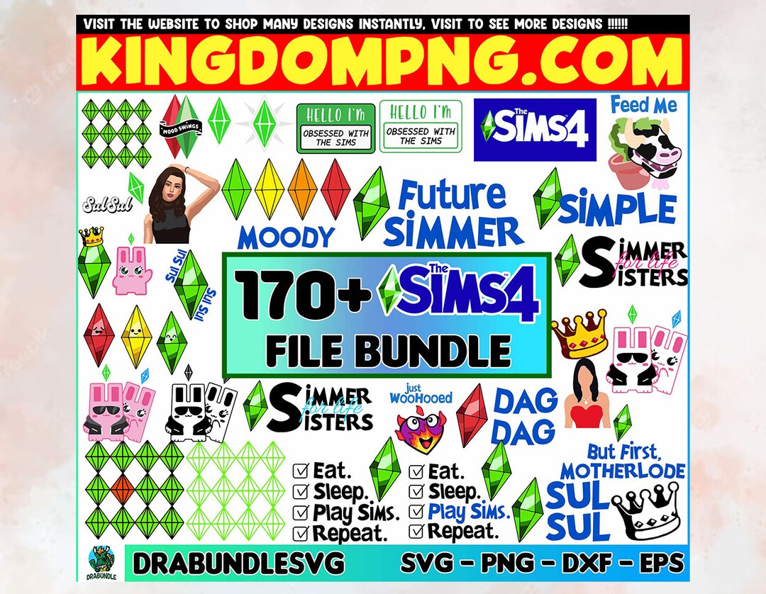 150 the Sims SVG, Funny Sims Addict SVG, the Sims 4 Clip Art Cricut ...