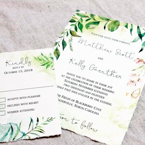 DIY Printable Wedding Invitation Wedding Invitation Template - Etsy