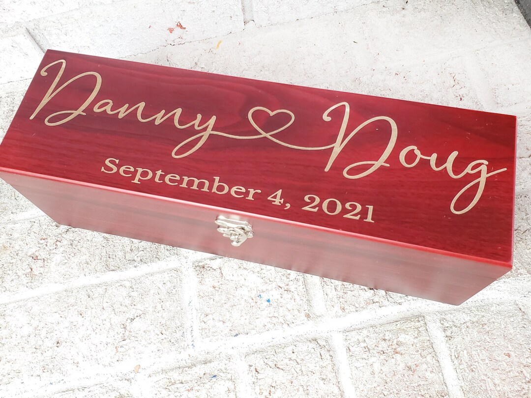 Custom Wine Box, Personalized Wine Boxes With Accessories, Wedding Wine ...
