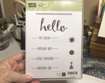 Hello Stamp | Etsy