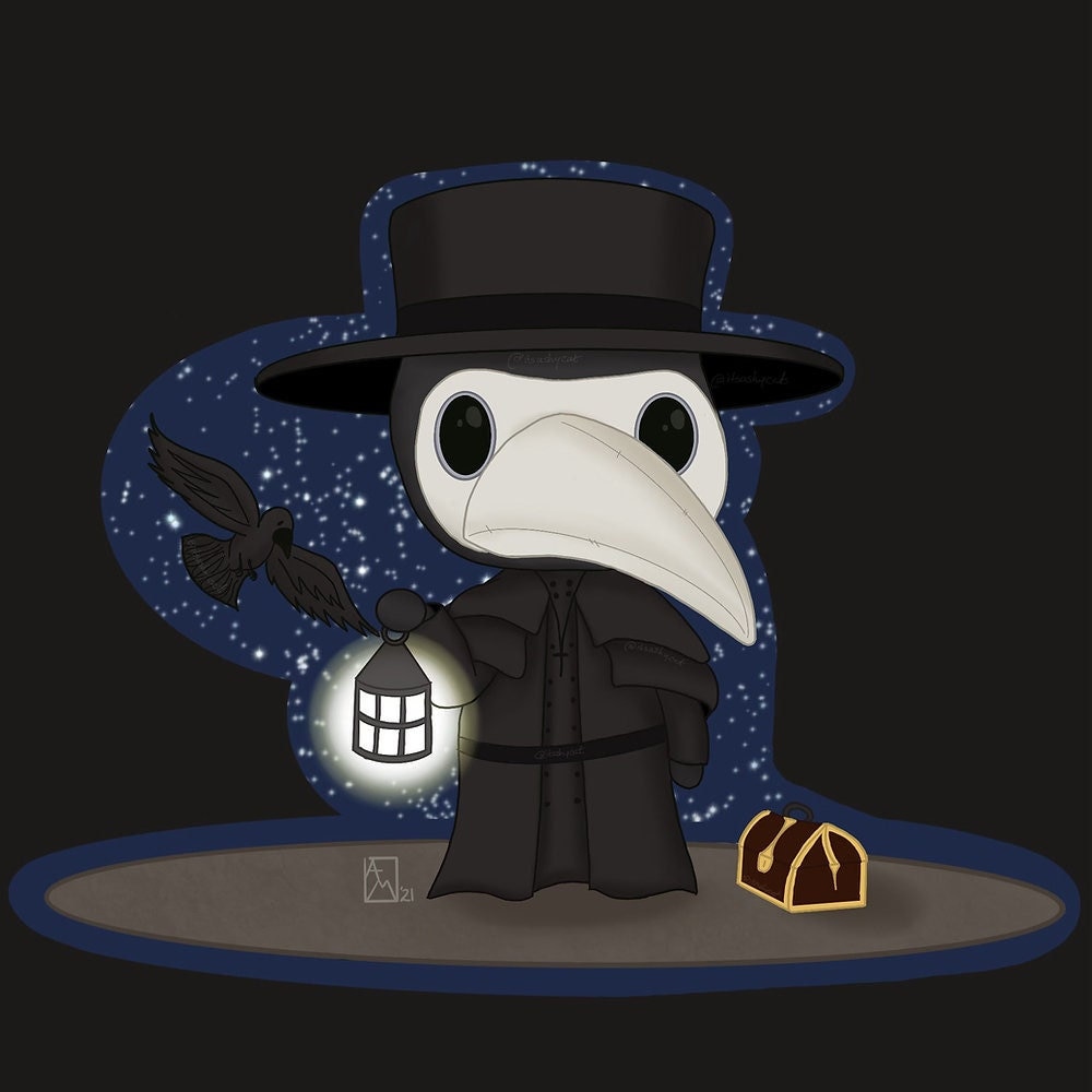 Chibi Plague Doctor Die Cut Sticker - Etsy