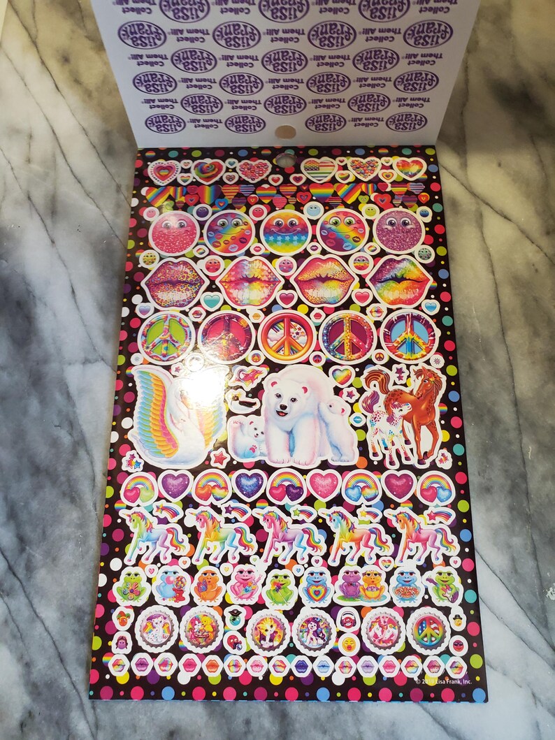 Lisa Frank Sticker Book & Coloring Book - Etsy