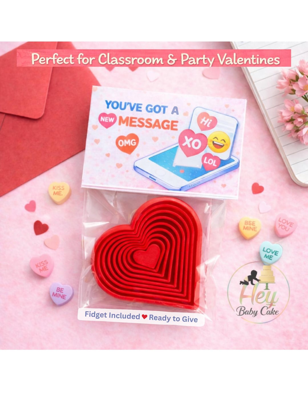 Heart Fidget Valentines for Kids – Candy-free Classroom & Party ...