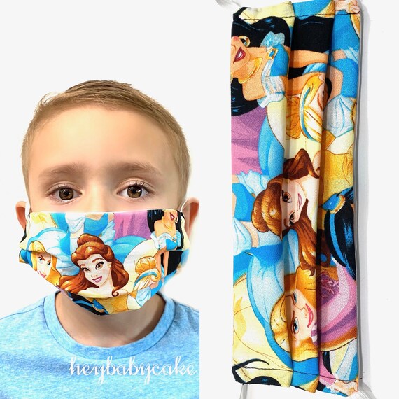 Disney Princess Mask Princess Mask Disney Face Mask Kids | Etsy