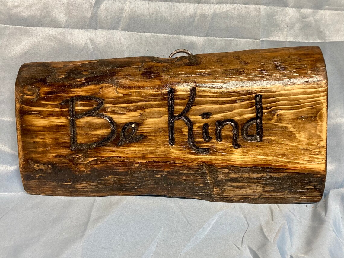 Hanging Hand Carved PEACE Sign - Etsy