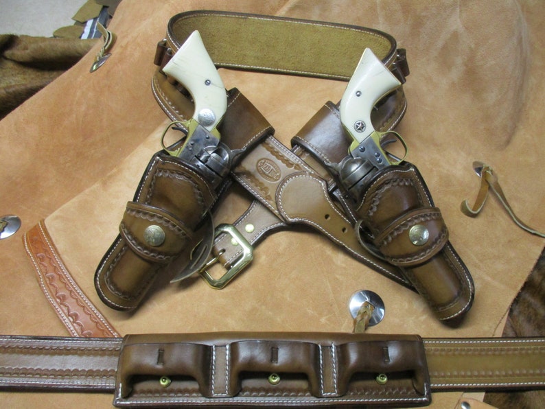 Men's SASS Competition Rig Gun Belt with Dual Holsters. | Etsy