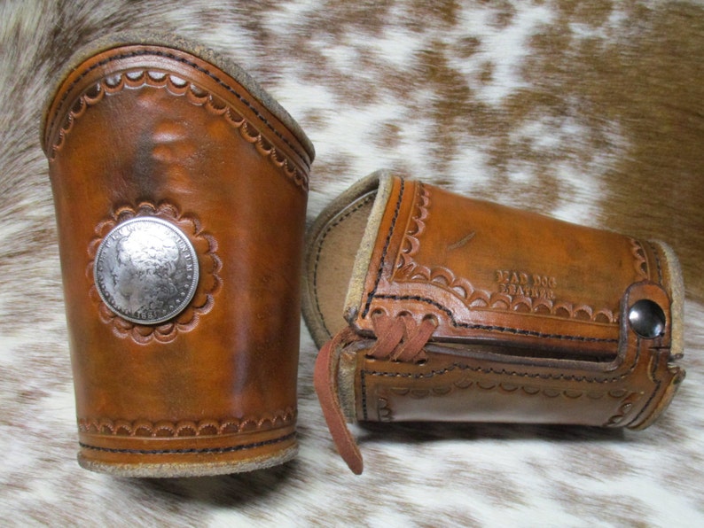 Classic Cowboy Leather Roping Cuffs With Antique Finish...read - Etsy
