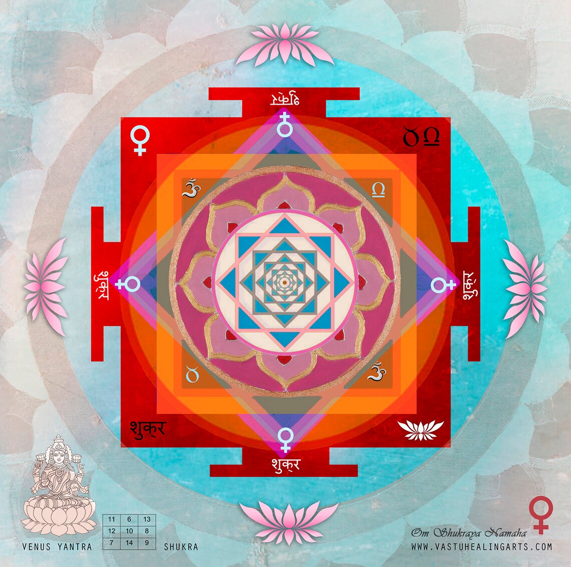 Venus shukra Yantra, Planetary Yantras, Vastu, Healing Arts, Spiritual ...