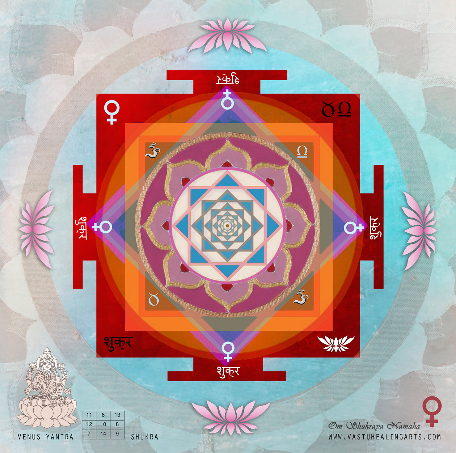 Venus shukra Yantra, Planetary Yantras, Vastu, Healing Arts, Spiritual ...