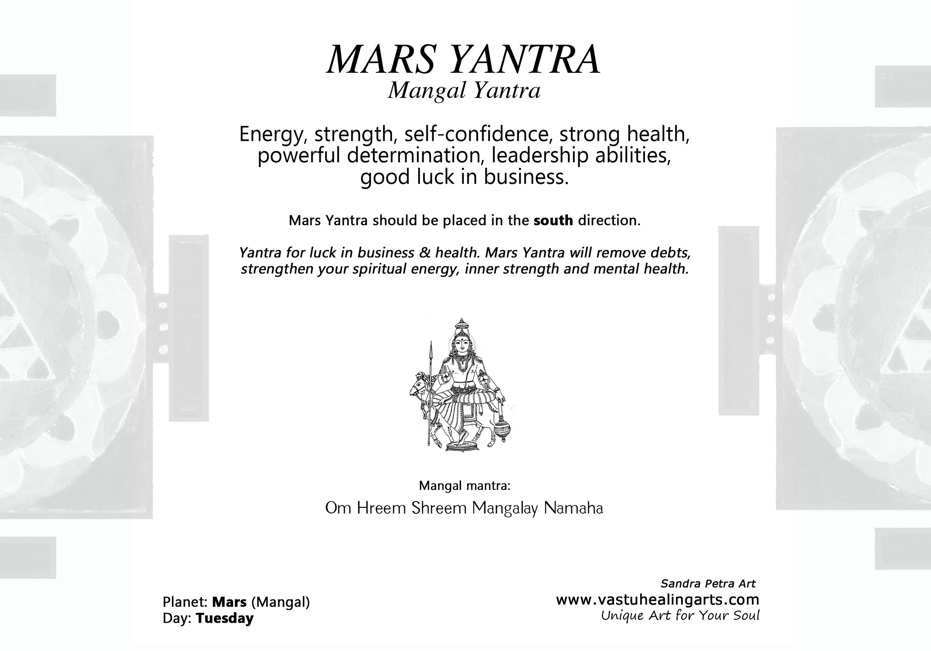 Mars mangal Yantra Planetary Yantras Vastu - Etsy