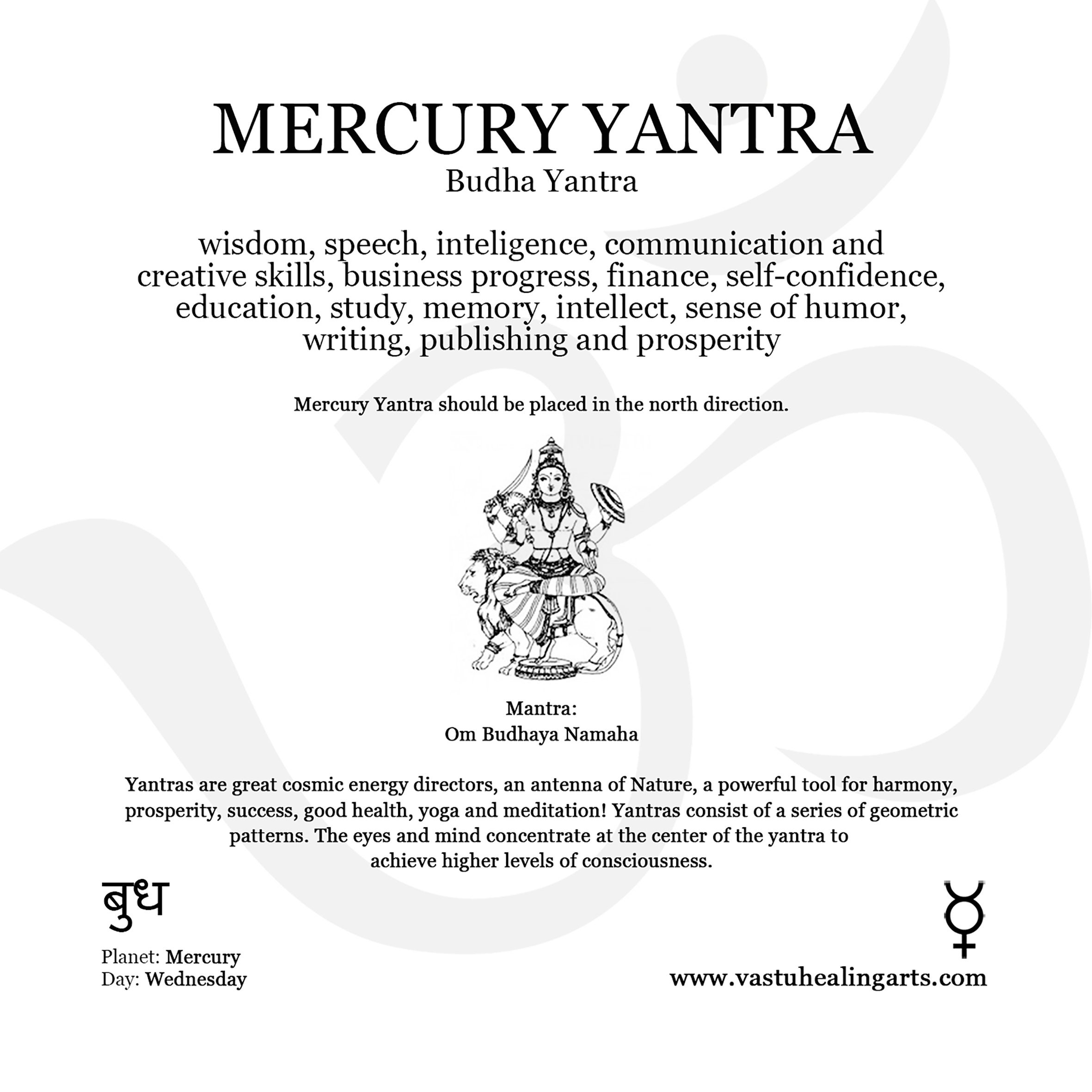Mercury budha Yantra, Planetary Yantras, Vastu, Healing Arts, Spiritual ...