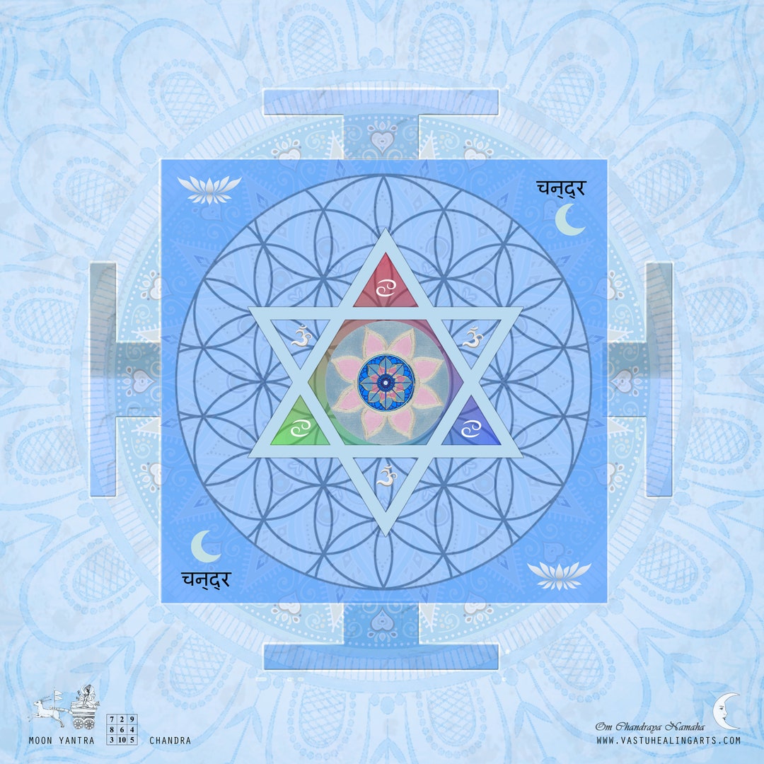 Moon chandra Yantra, Planetary Yantras, Vastu, Healing Arts, Spiritual ...