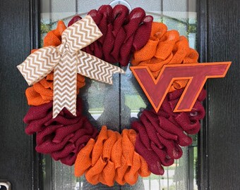 Virginia Tech Wreath - Etsy