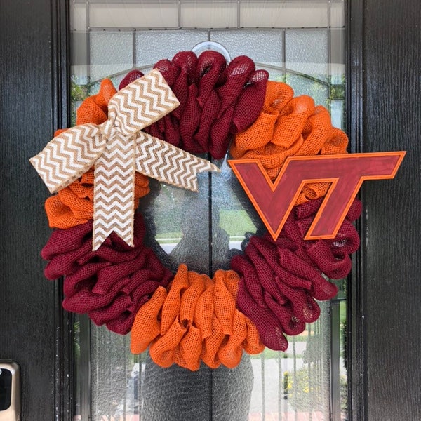 Virginia Tech Wreath - Etsy