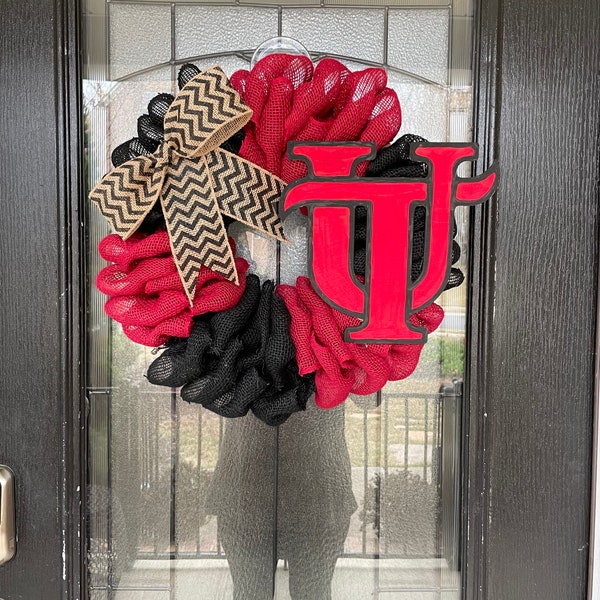 Red and Black Wreath - Etsy
