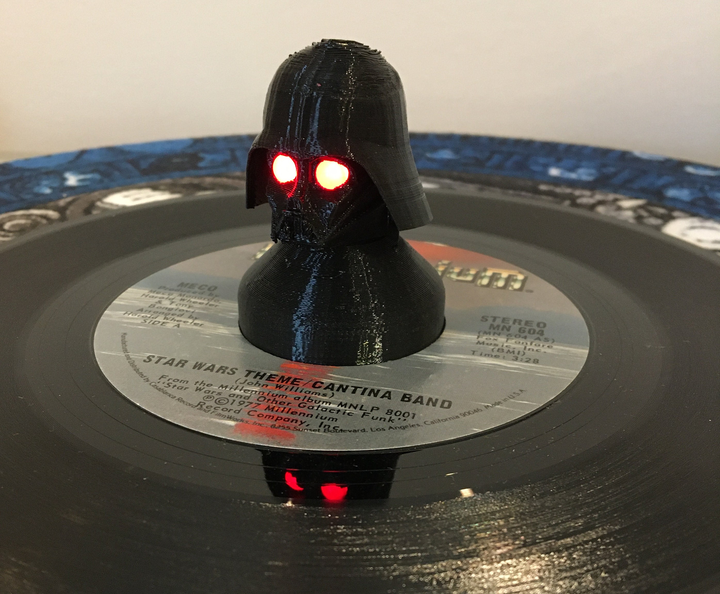 3D Printed Darth 45 Record Adapter With LED Eyes. - Etsy