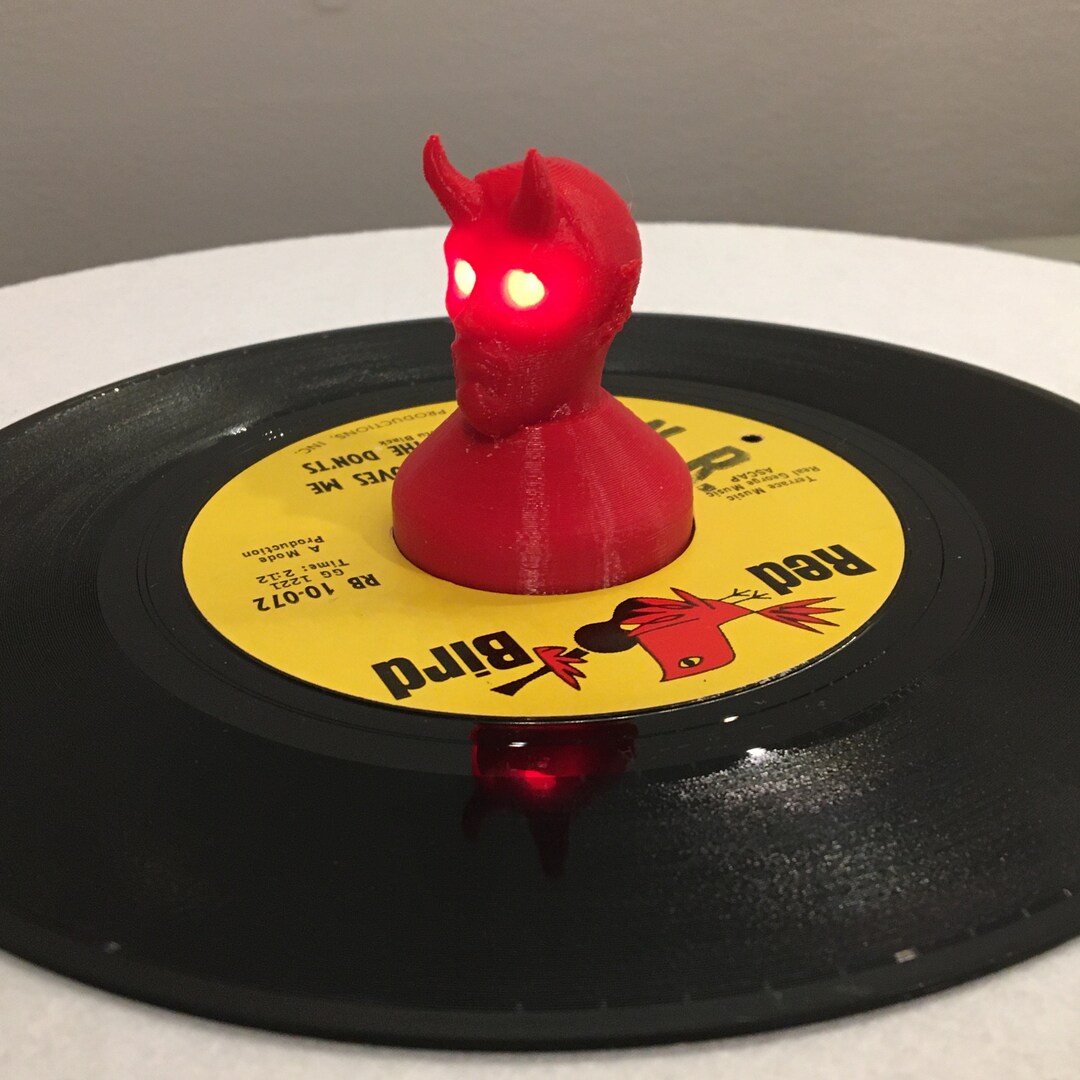 3D Printed Devil 45 Record Adapter With Leds - Etsy
