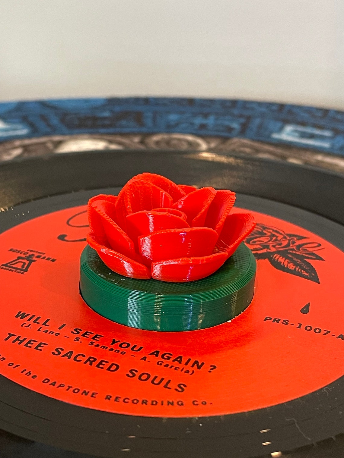 Rose 45 Record Adapter 2-tone Color. | Etsy