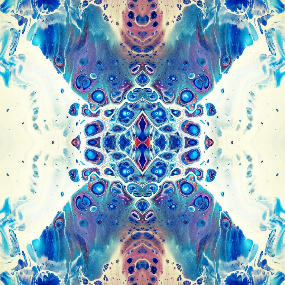 Blue Fluid Painting Clock wall Clock Art Unique Wall Clock - Etsy