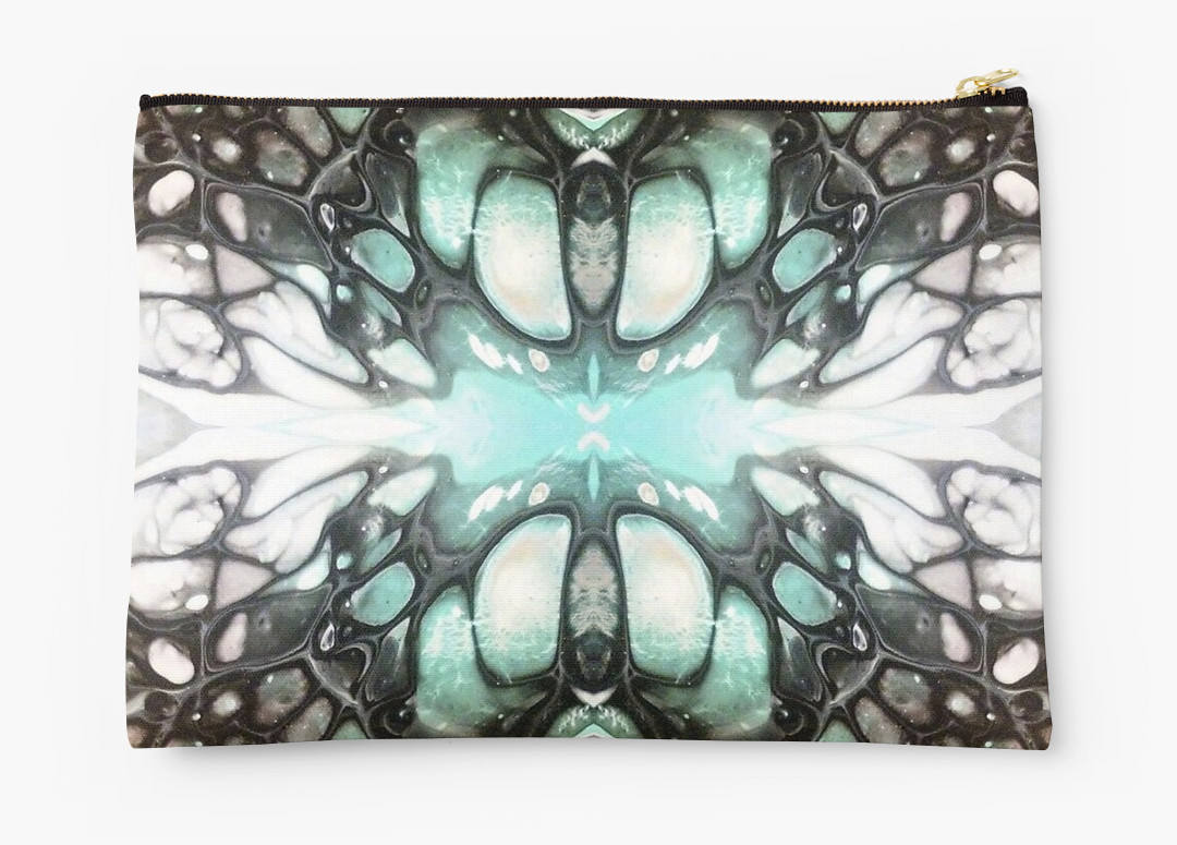 Mint Zipper Pouch (pouch, Travel Pouch, Pencil Pouch, Cosmetic Pouch ...