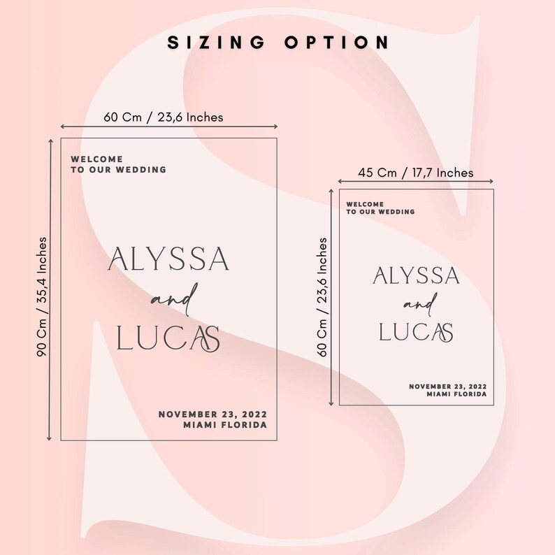 Frosted Acrylic Wedding Welcome Sign 3D Gold Mirror Names, Welcome Sign ...