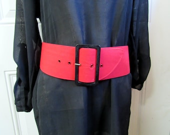 Wide Red Belt Vintage - Etsy