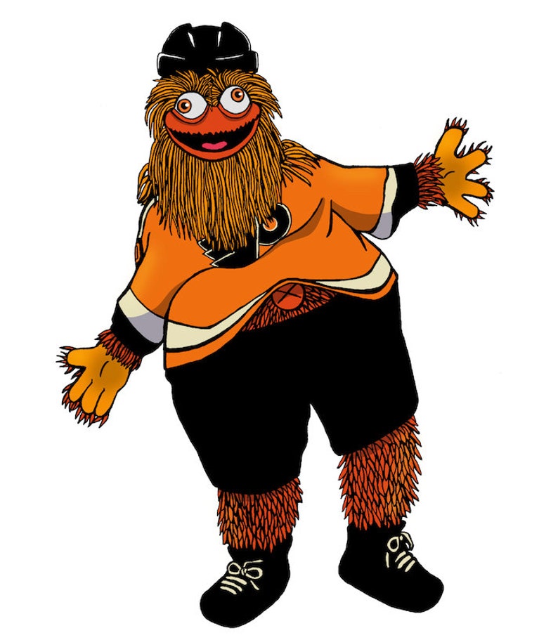 Gritty Philadelphia Flyers Mascot Sticker | Etsy Gritty Philadelphia Flyers Mascot Sticker | Etsy