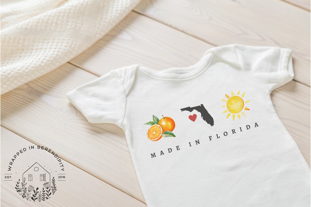 Made in Florida Baby Onesie®, Florida Onesie, State Baby Bodysuit, Cute ...