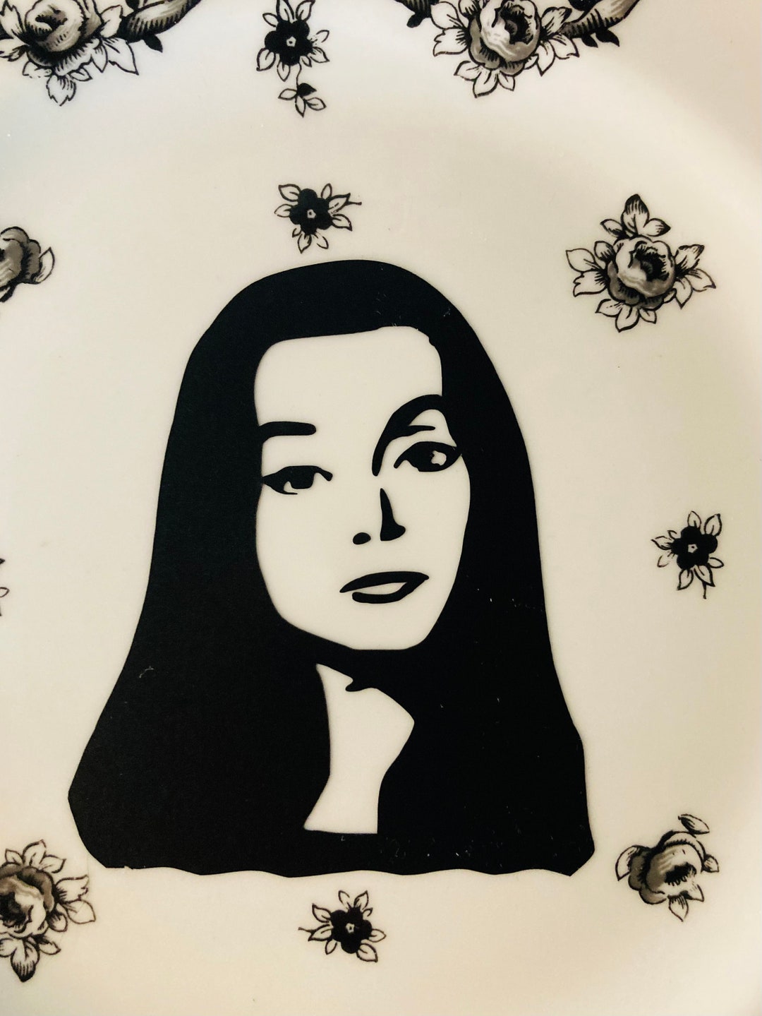 Morticia Addams Plate - Etsy