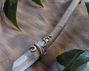 Mermaid Wand With Glass Crystal and Shells: Hand Sculpted - Etsy